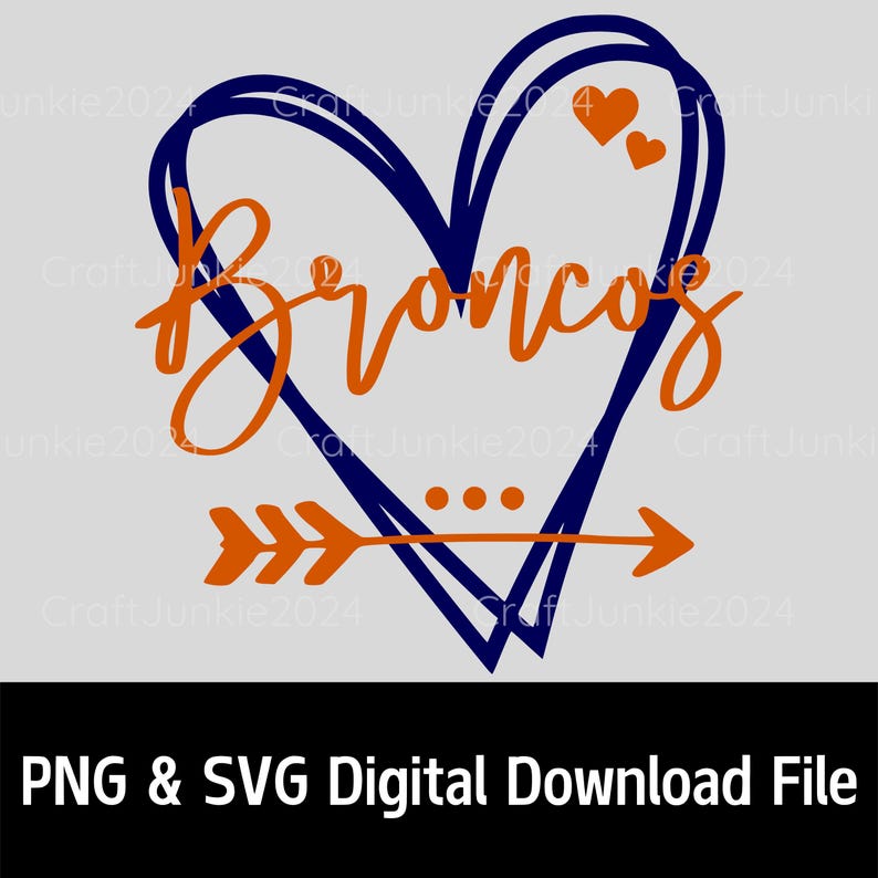 Broncos Football SVG PNG: Sport Sublimation Design (digital Download ...