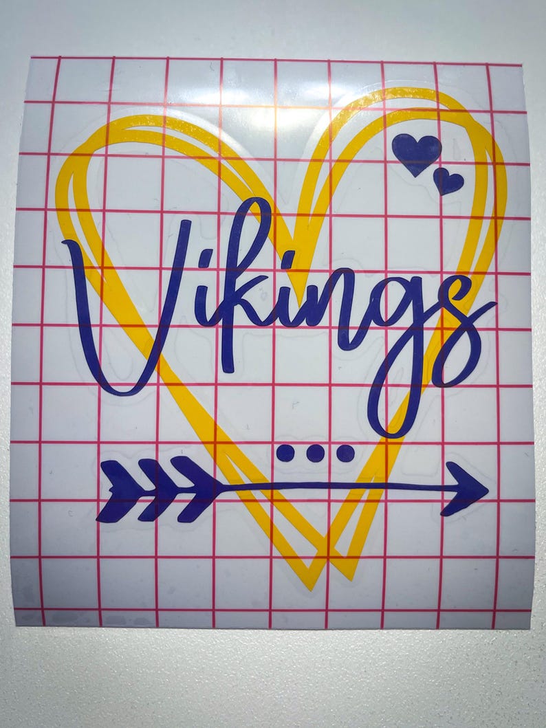 Vikings Vinyl Heart Decal: Car, Cup, Window Sticker - Etsy