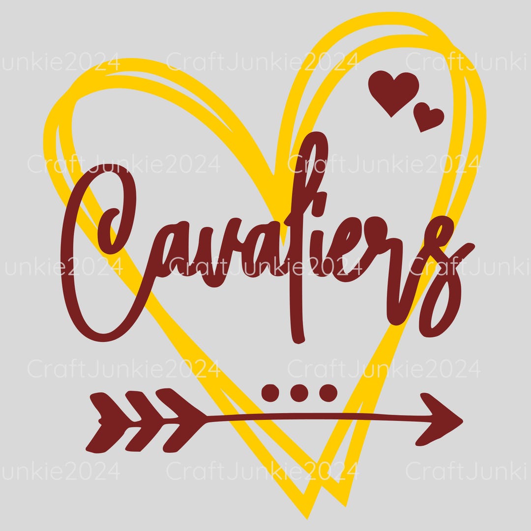 Cavaliers Vinyl Heart Decal: Car, Cup, Window Sticker - Etsy