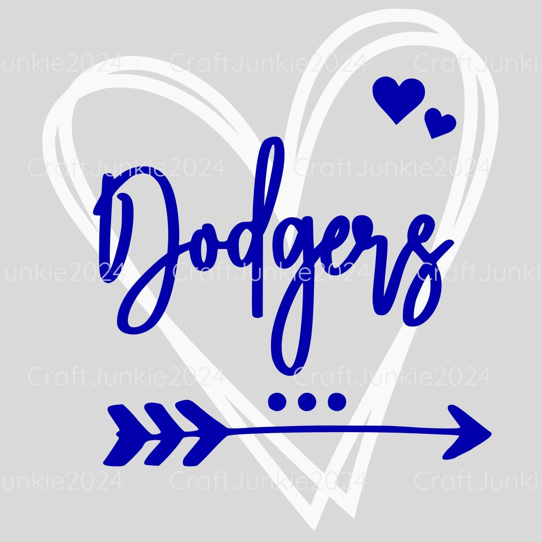 Dodgers Vinyl Heart Decal: Car, Cup, Window Sticker - Etsy