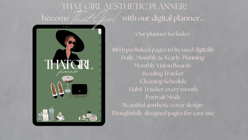 THAT GIRL Planner 2024 Digital Planner iPad Planner Goodnotes Planner ...