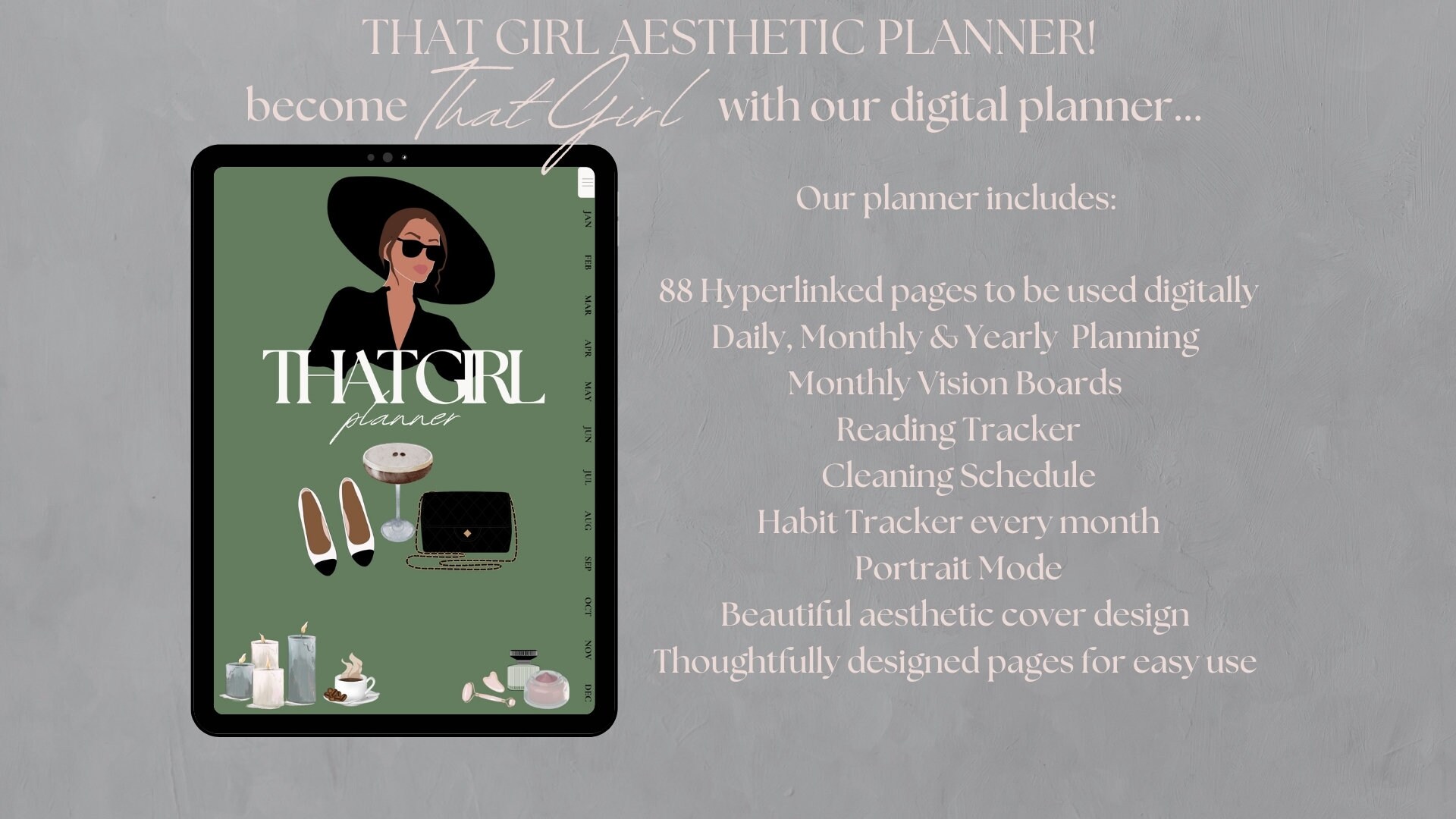 THAT GIRL Planner 2024 Digital Planner iPad Planner Goodnotes Planner ...
