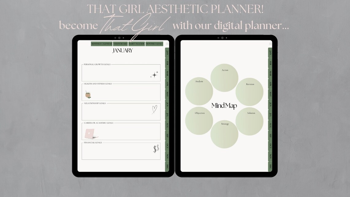 THAT GIRL Planner 2024 Digital Planner iPad Planner Goodnotes Planner ...