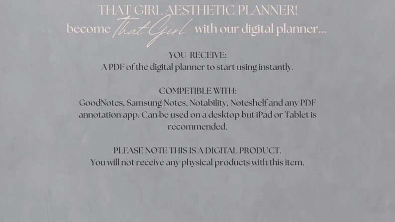 THAT GIRL Planner 2024 Digital Planner iPad Planner Goodnotes Planner ...