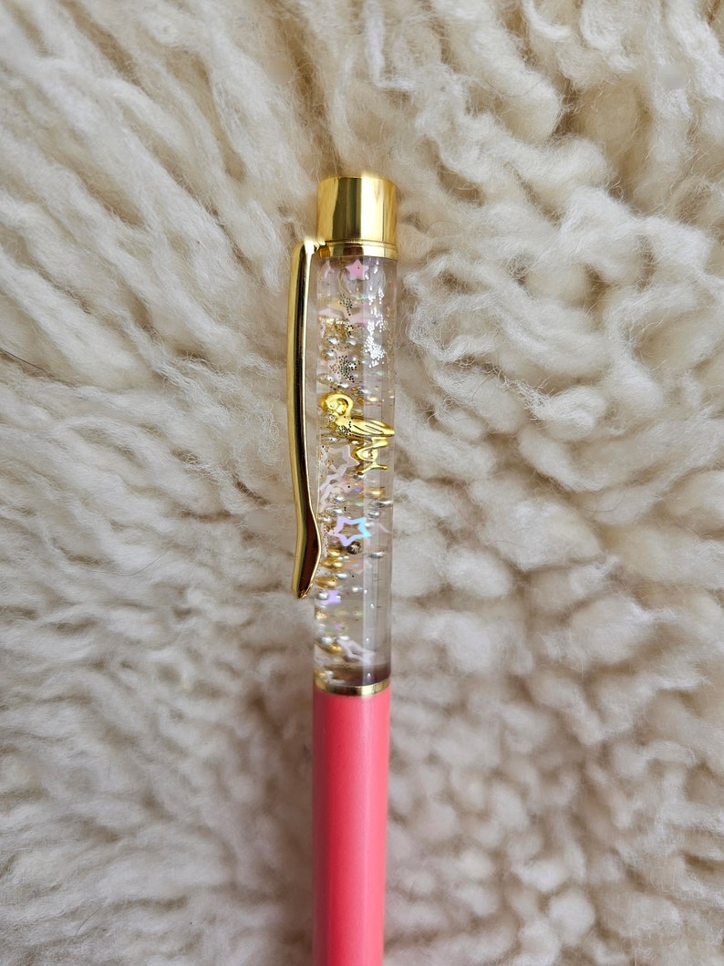 Flamingo Sensory Fidget Pen, Floating Pen, Gift, Ballpoint Pen, Liquid ...