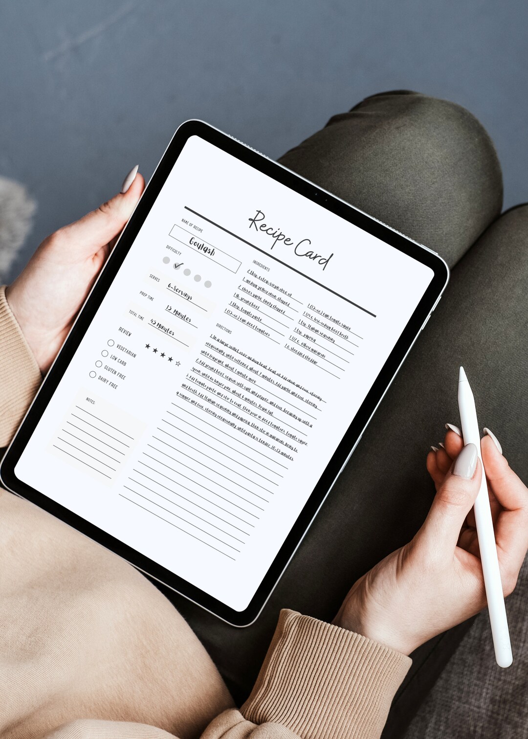 Digital Blank Recipe Book Personalize for Goodreads, Notion Print or ...