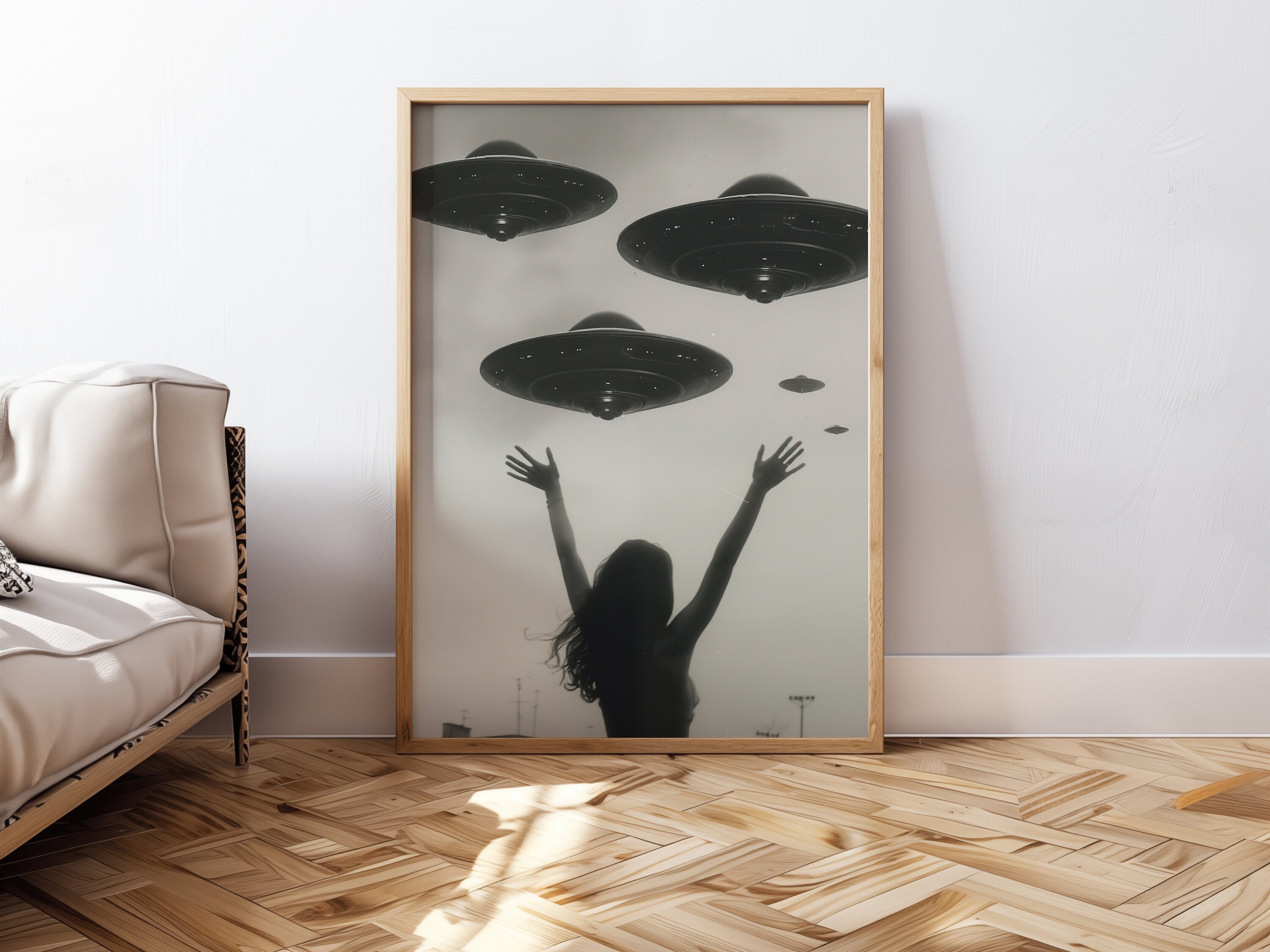 Retro UFO Wall Art Photography Poster Print Aesthetic UFO Poster ...