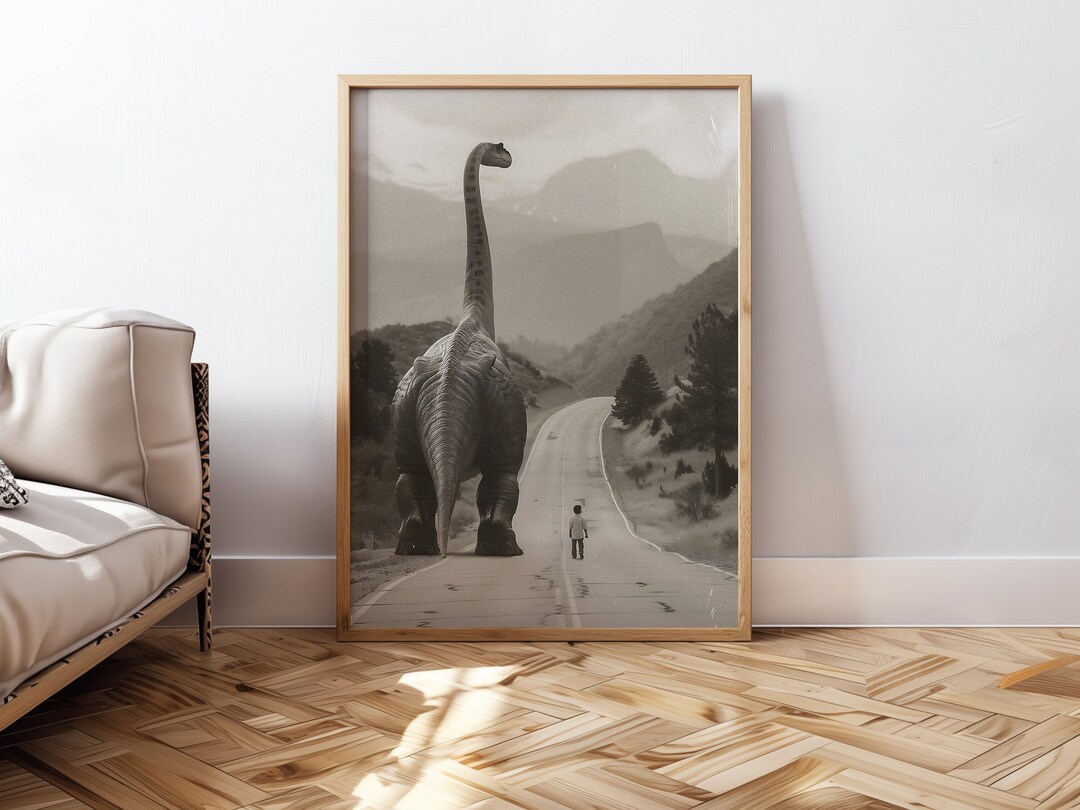 My Best Friend Dinosaur Wall Art for Kids Room Poster Nursery Surreal ...