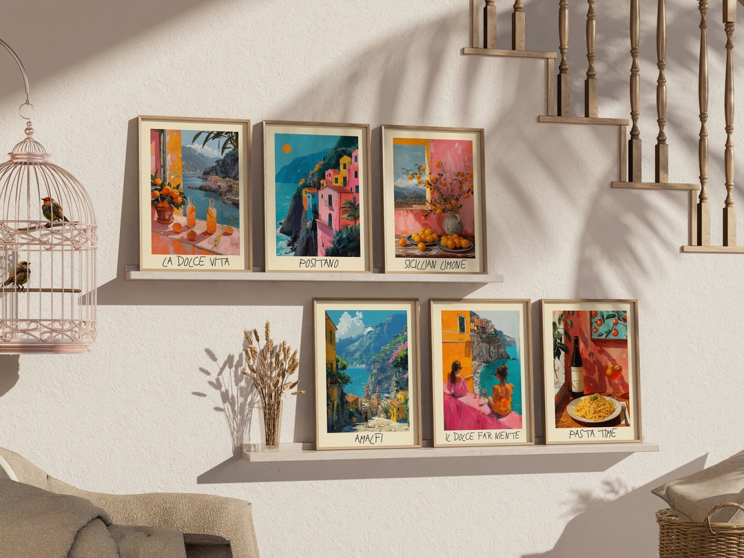 Set of 20 Italy Travel Posters Wall Art Italy Print Set Travel ...