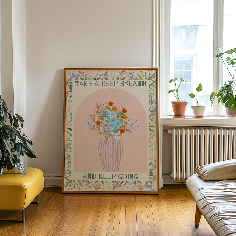 Floral Motivational Wall Art Positive Affirmation Digital Download ...