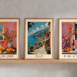 Set of 40 Italian Travel Posters Wall Art Italy Paintings Original ...