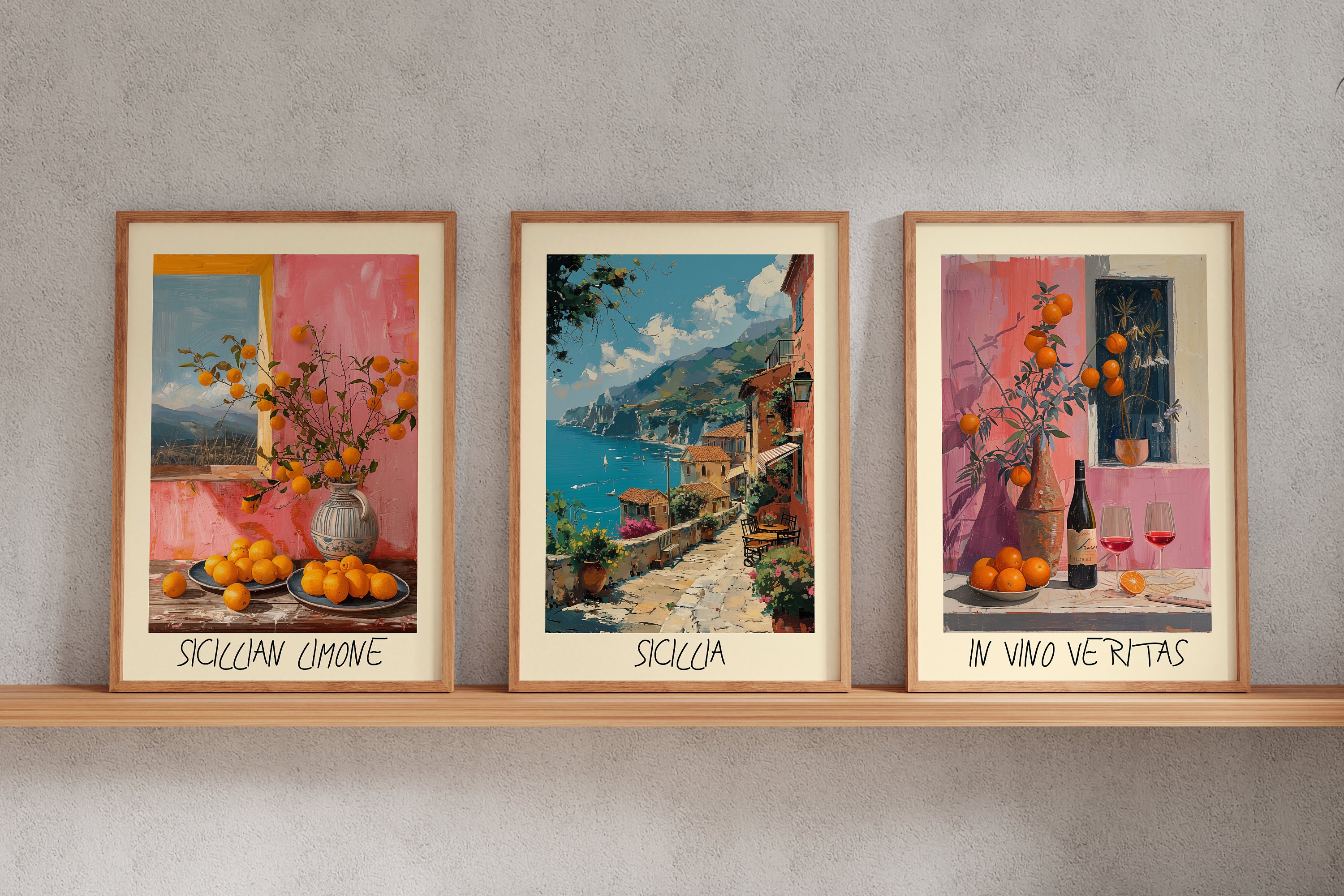 Set of 40 Italian Travel Posters Wall Art Italy Paintings Original ...