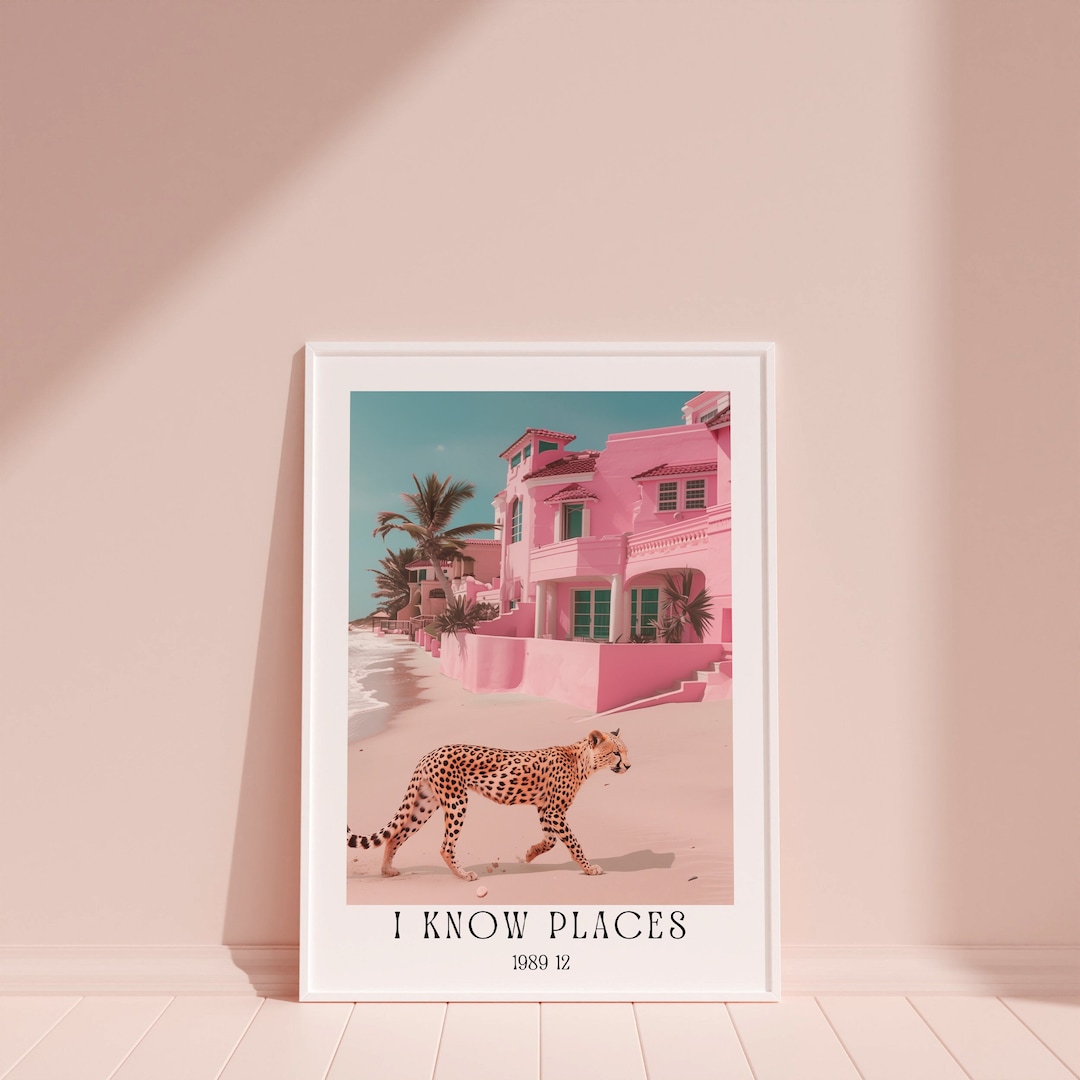 I Know Places, Swifty Poster, Girly Wall Art, Pink Wall Decor ...