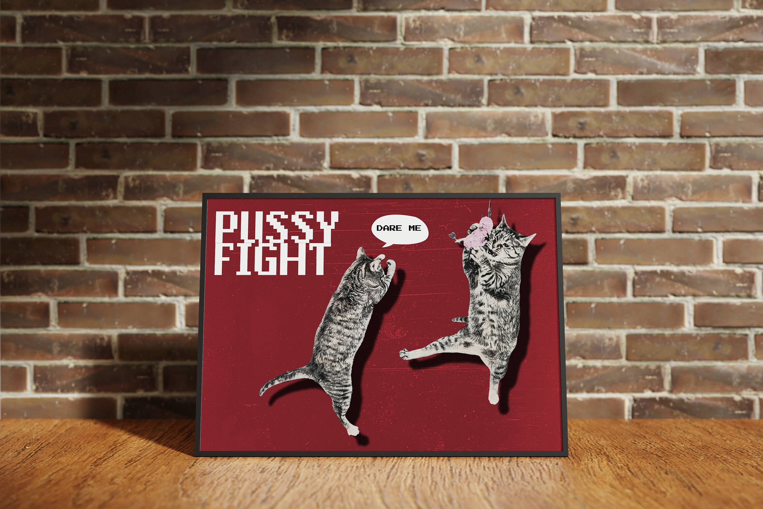Retro Funny Cat Wall Art Cat Lover T Kitten Poster Trendy Cat Wall Decor Funny Printable