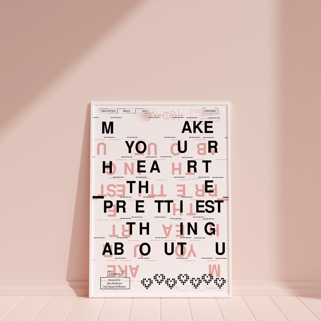 Aesthetic Quote Poster, Typography Wall Art, Love Wall Decor, Unique ...