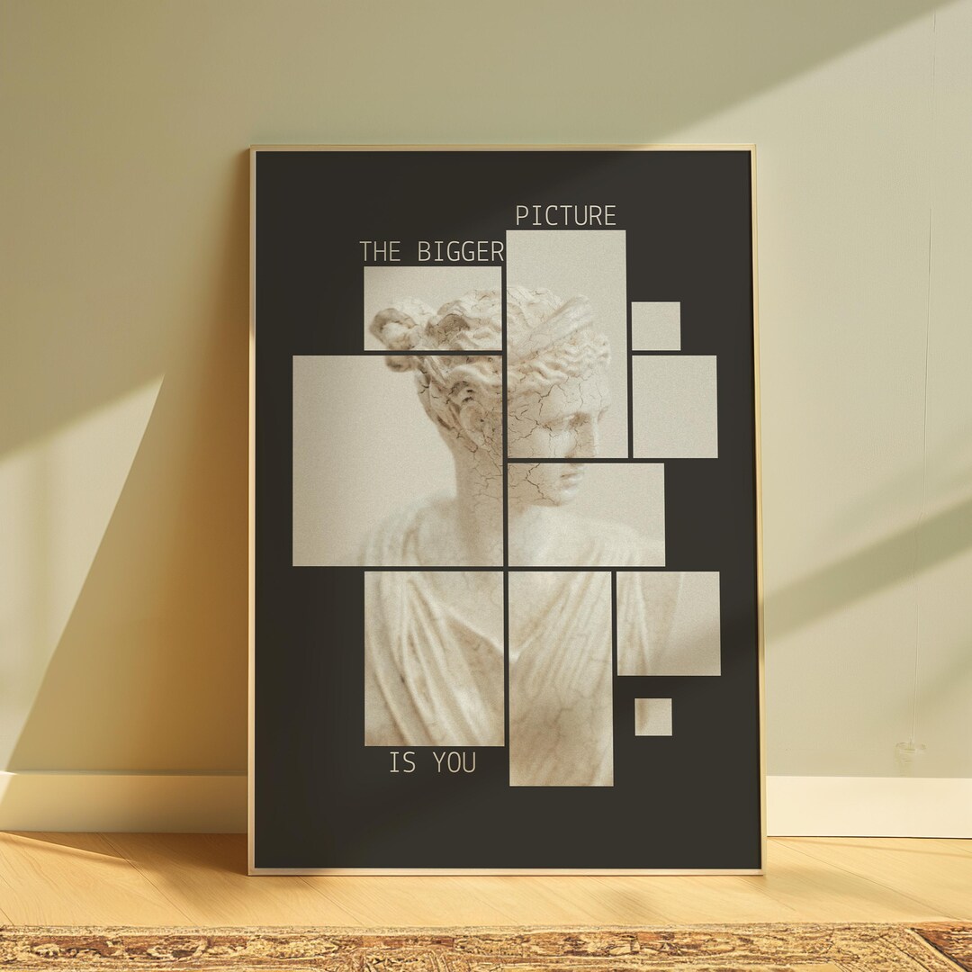Modern Abstract Statue Wall Art | Minimalist Motivational Print ...
