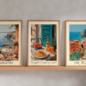 Set of 40 Italian Travel Posters Wall Art Italy Paintings Original ...