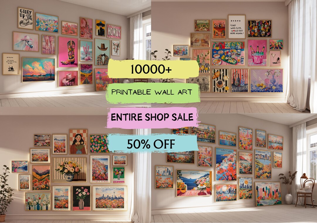 MEGA PACK 10000+ Printable Posters Wall Art Gallery Wall Set Trendy ...