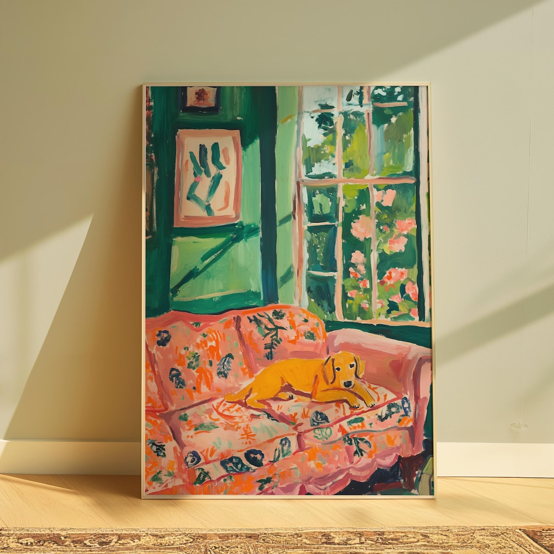 Matisse Style Art Original Printable Painting Dog Wall Print for Living ...