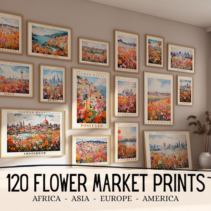 Flower Market Poster - Etsy