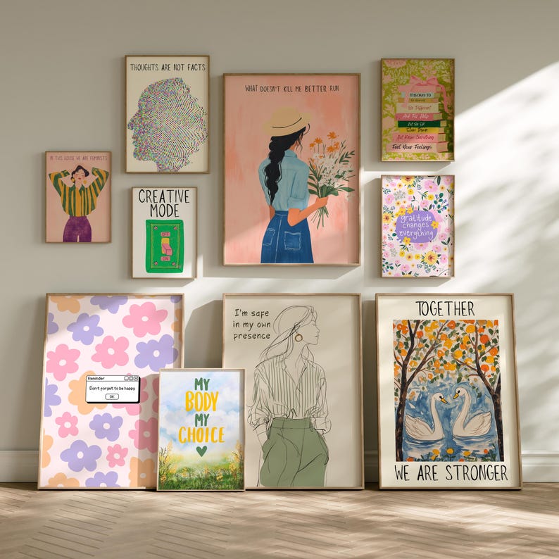 260 Office Gallery Wall Art Set, Therapy Wall Decor Printable, Mental ...
