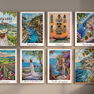 Italian Wall Art Set of 40 Italy Posters La Dolce Vita Print Art Travel ...