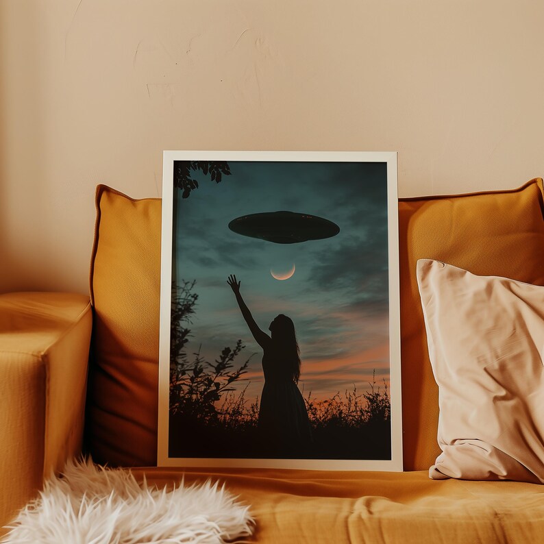 UFO Poster, Girly Surreal Sci-fi Art Print (digital Download) - Etsy UK