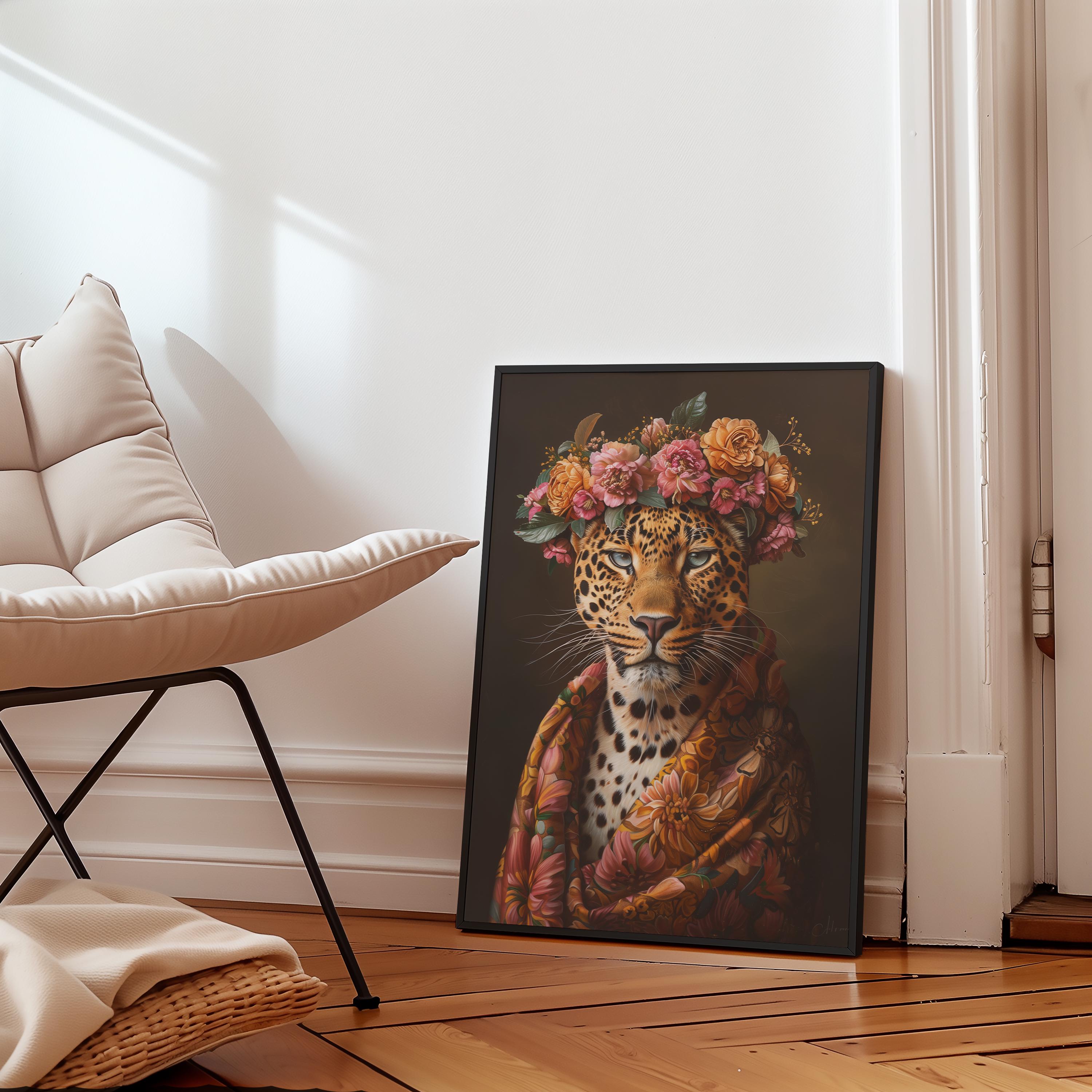 Animal Altered Art Print Maximalist Decor Home Animal Print Leopard ...