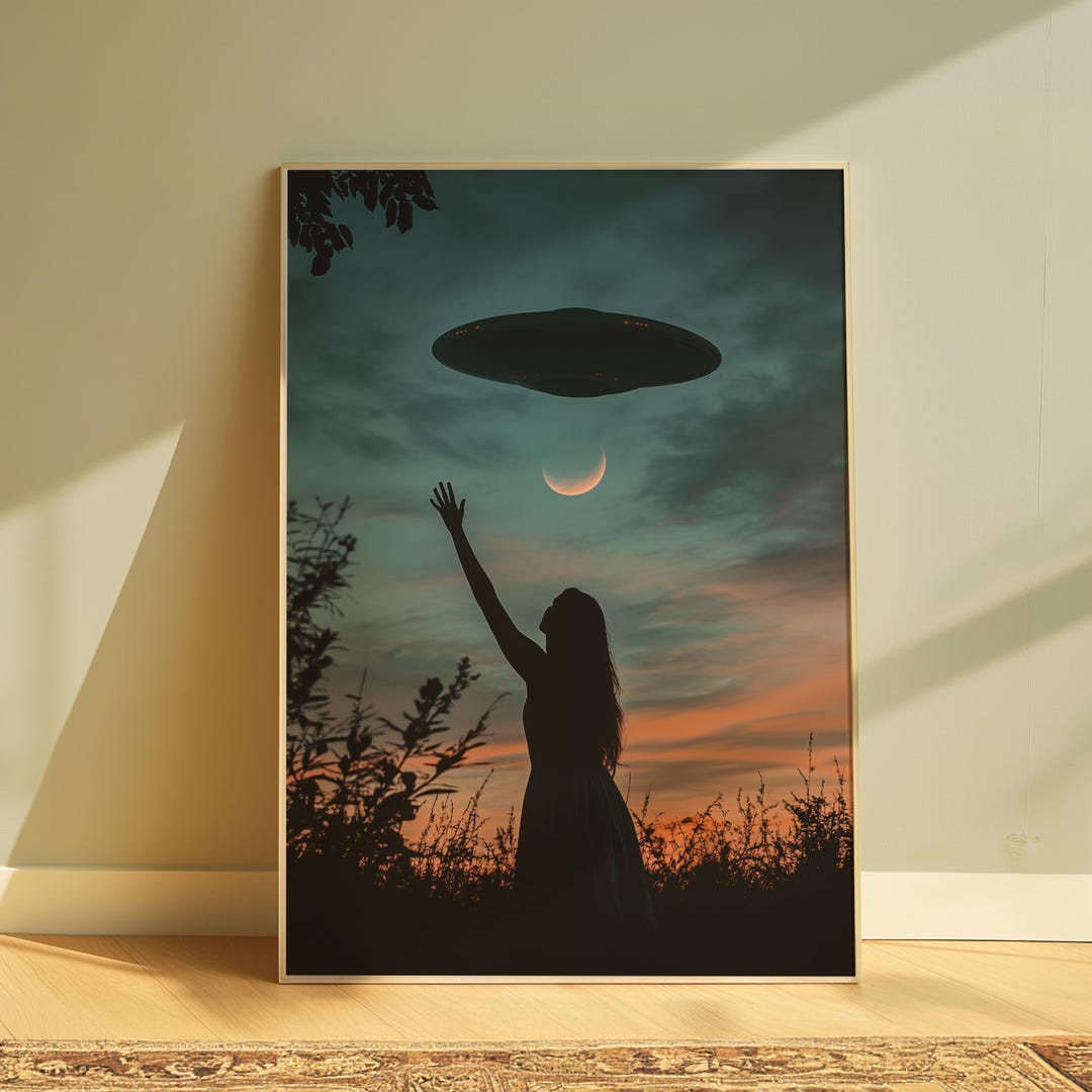 UFO Poster, Girly Surreal Sci-fi Art Print (digital Download) - Etsy UK