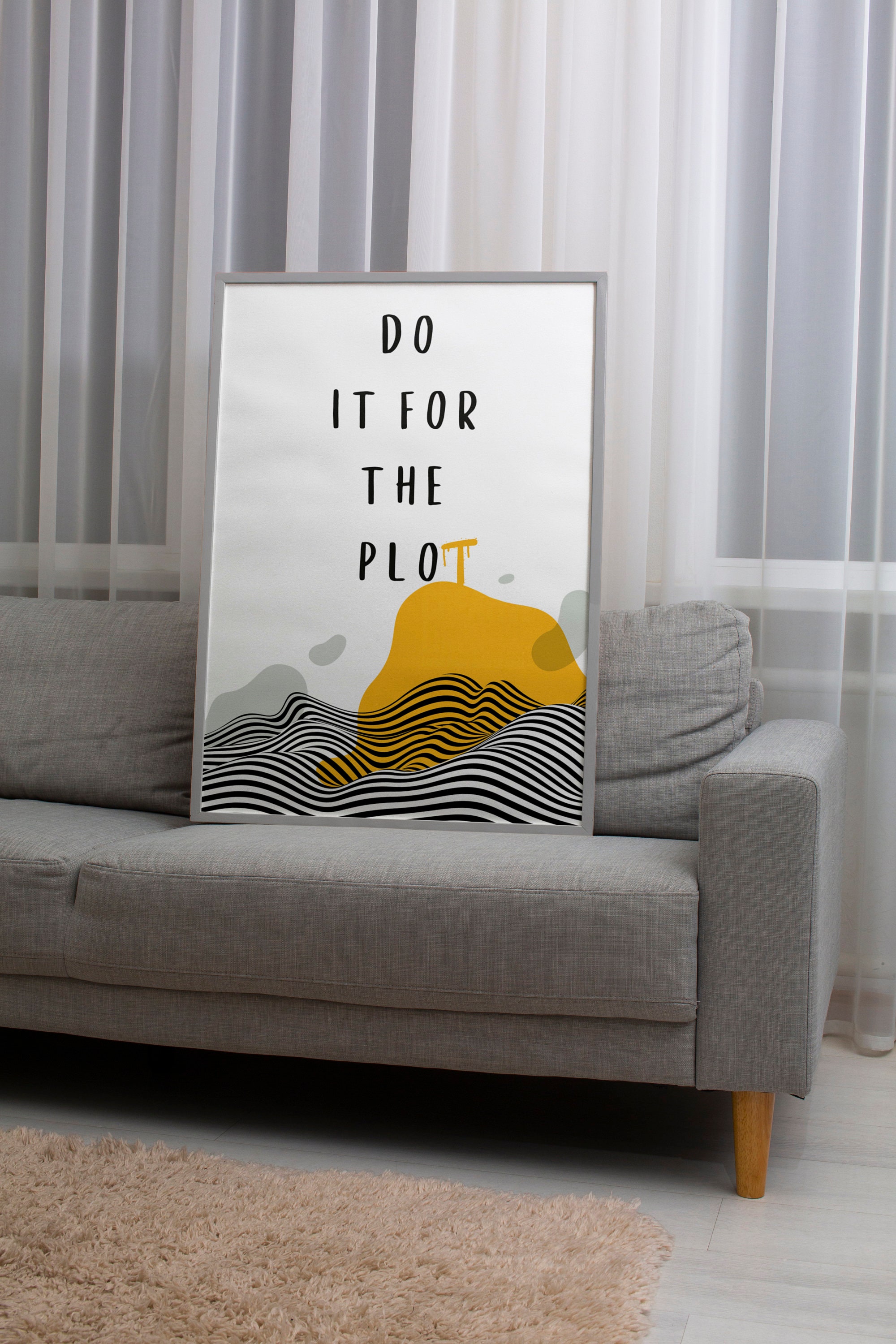 Do It for the Plot Wall Art, Aesthetic Abstract Art Print, Minimalist ...
