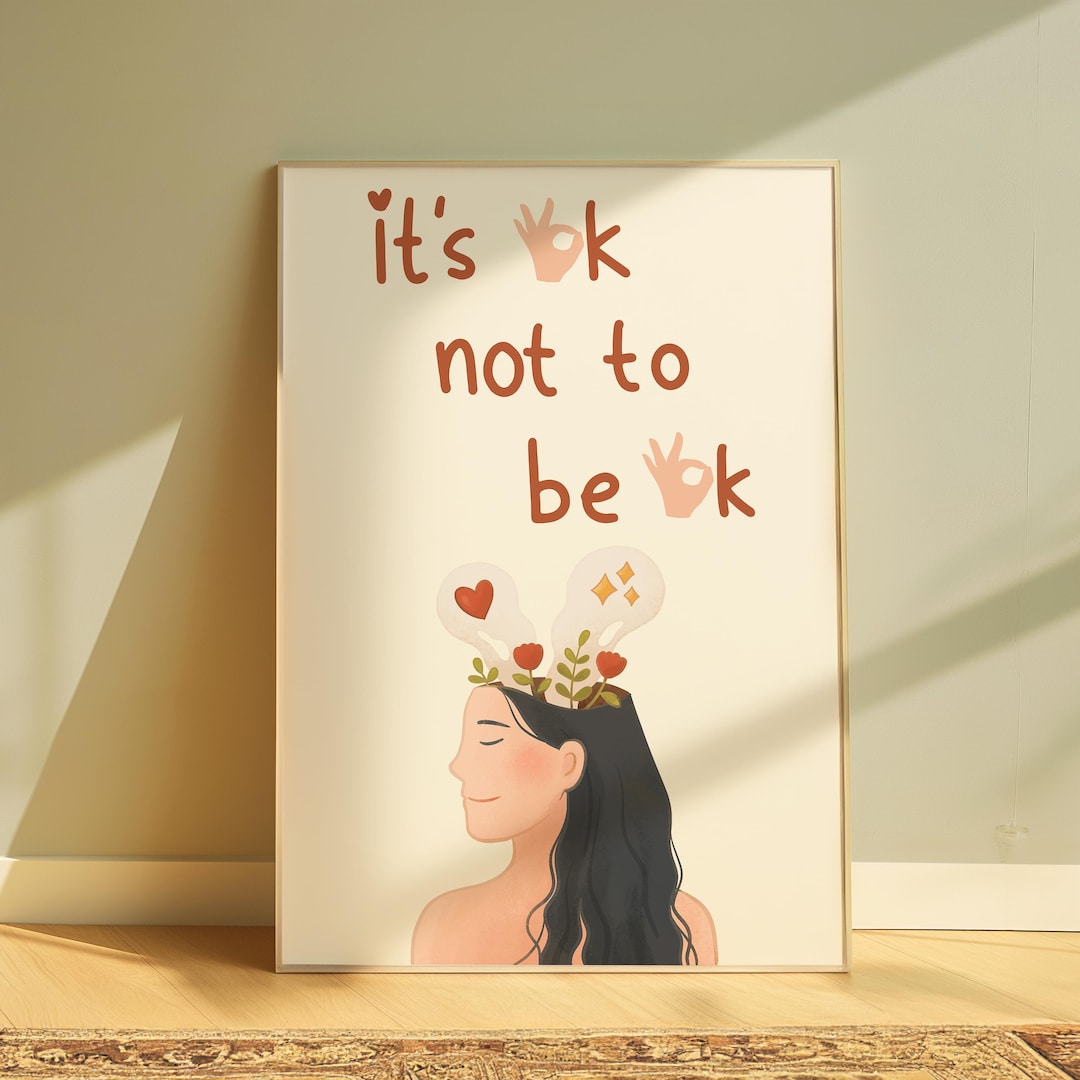 Mental Health Awareness Poster Self Love Affirmation Poster Positive ...