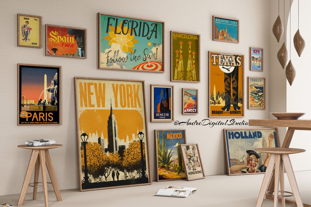 400 Travel Posters MEGA PACK World Travel Prints Digital Art Aesthetic ...