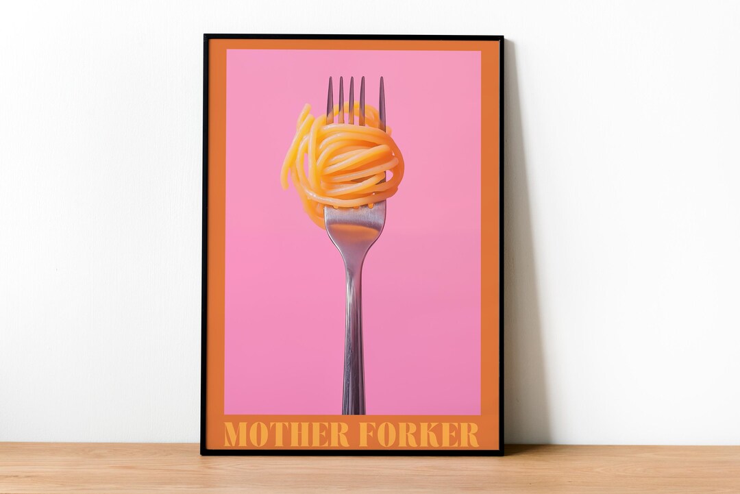 Kitchen Poster Pasta Wall Art Kitchen Quotes Print Art Food Print Pink ...