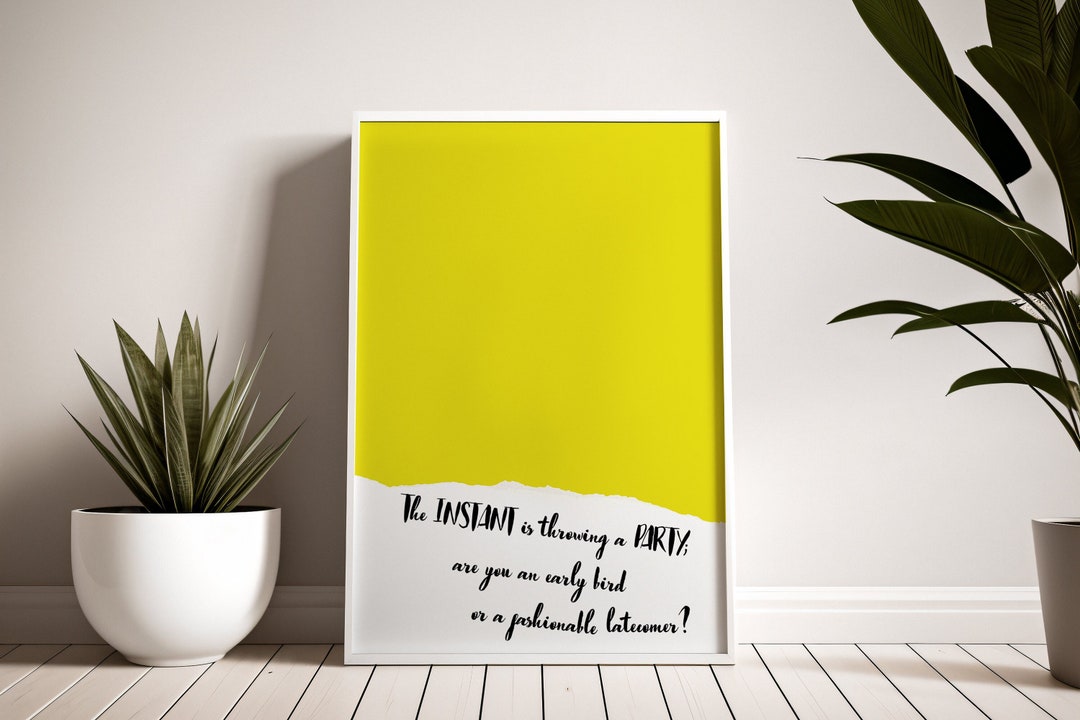 Retro Wall Art, Quote Wall Art, Lime Retro Color Room Decor, Trendy ...