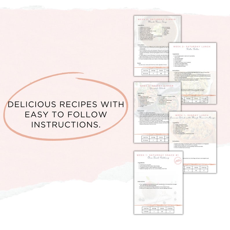 2 Week High Protein Vegetarian Meal Plan - Etsy