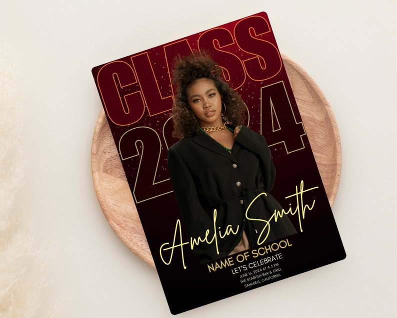 Senior Announcement, Class of 2024 Template, Graduation Party Template, Grad Invitation Template ...