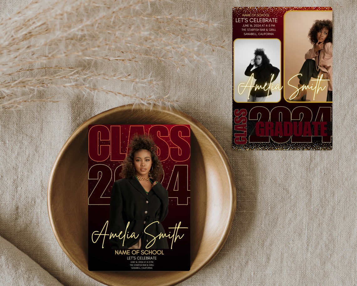 Senior Announcement, Class of 2024 Template, Graduation Party Template, Grad Invitation Template ...