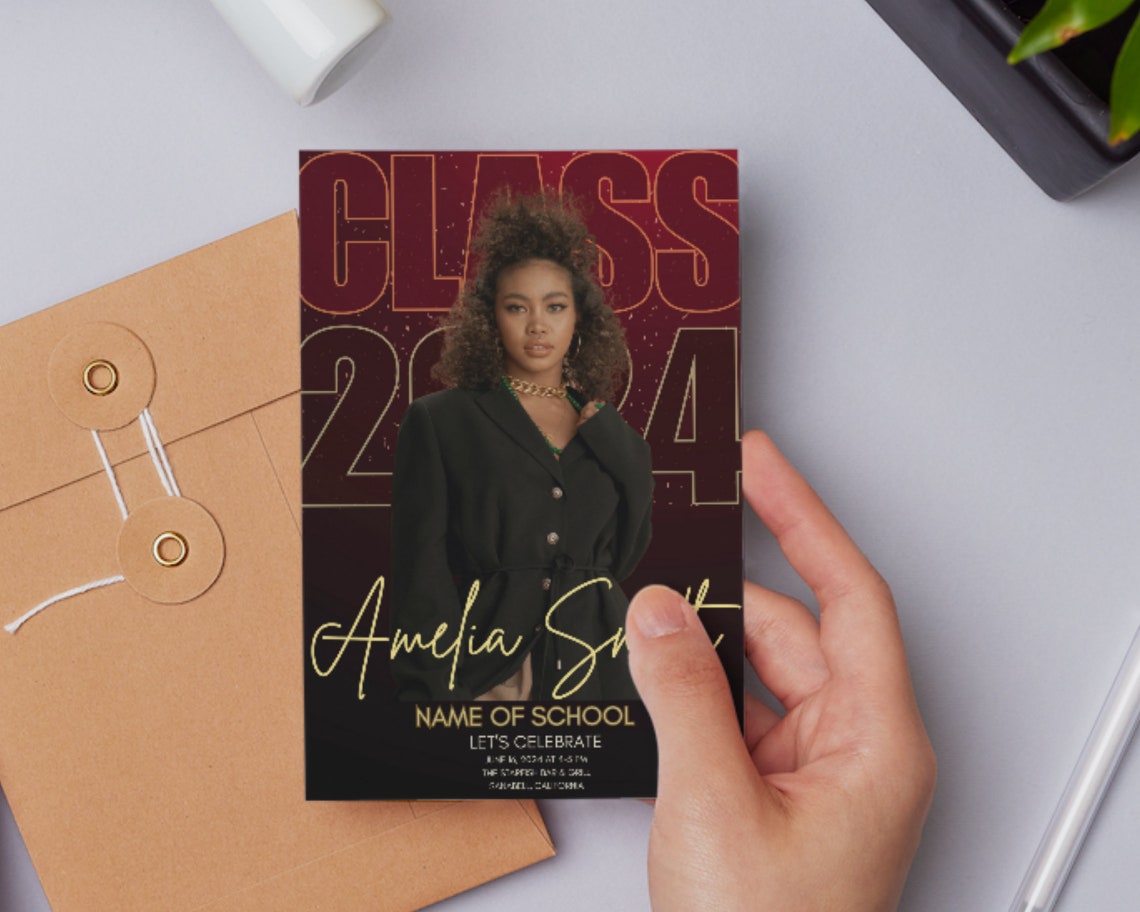 Senior Announcement, Class of 2024 Template, Graduation Party Template, Grad Invitation Template ...