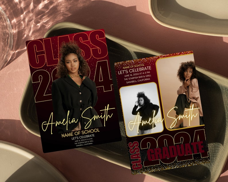 Senior Announcement, Class of 2024 Template, Graduation Party Template, Grad Invitation Template ...