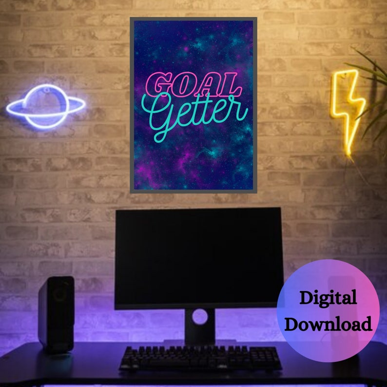 Goal Getter Motivation Poster Canvas - Etsy