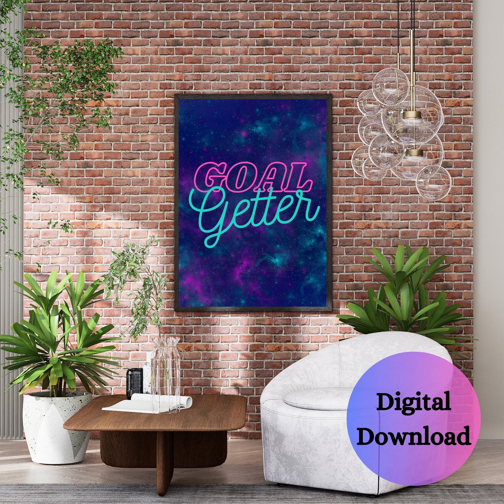 Goal Getter Motivation Poster Canvas - Etsy