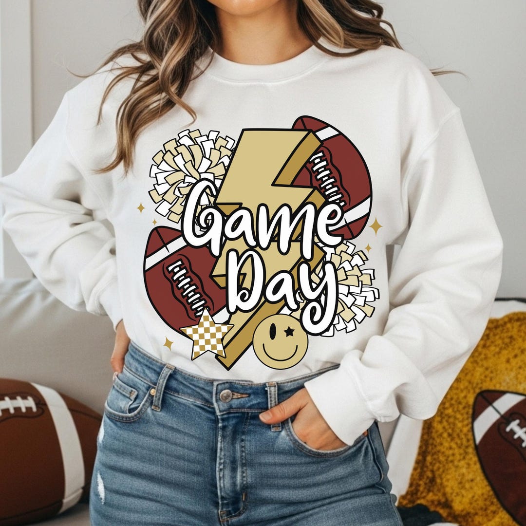 Gold Game Day PNG | Football PNG | Go Team PNG | Football Clipart ...
