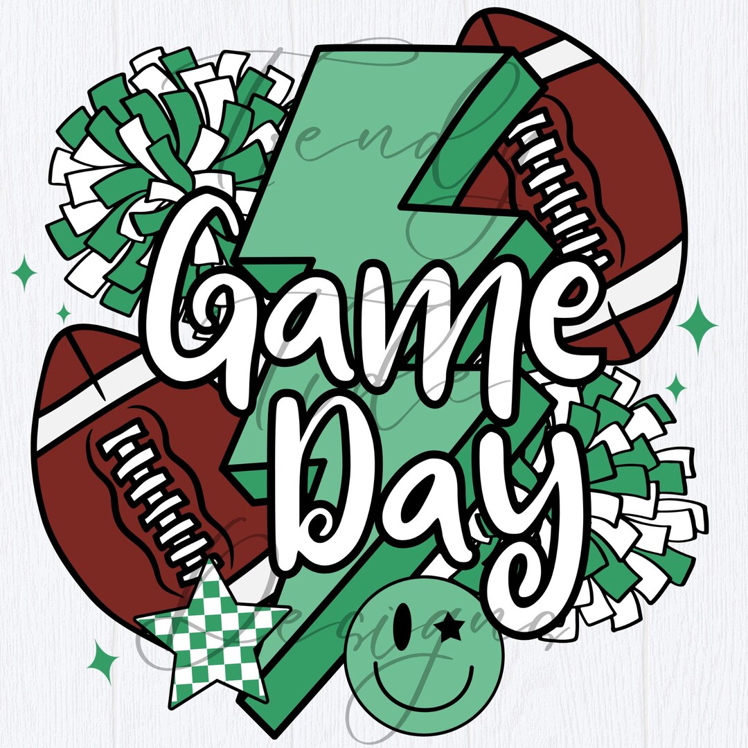 Kelly Green Football Clipart, Football PNG, Green Team Sports Design ...