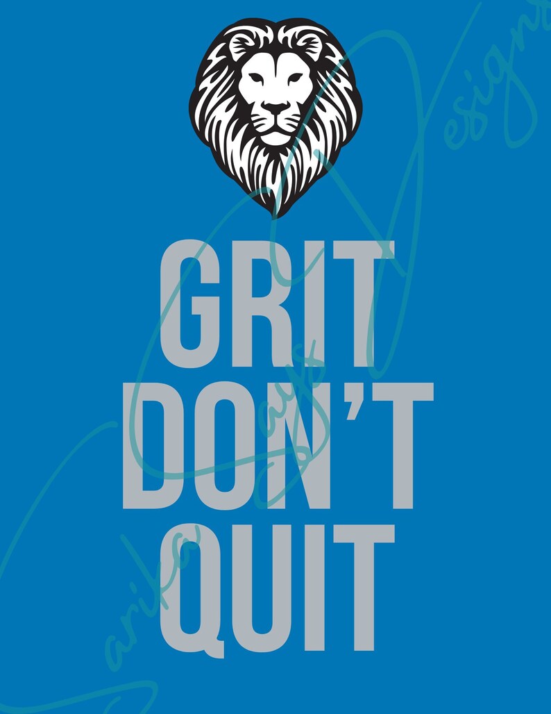 Detroit Lions Instant Download Design - Grit Don't Quit - Perfect Gift ...