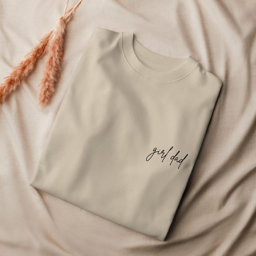 Girl Dad Crewneck - Corner Cursive Design - Etsy