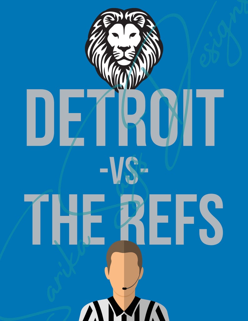 Detroit Vs the Refs - Frustration Unleashed Instant Download Design - Etsy