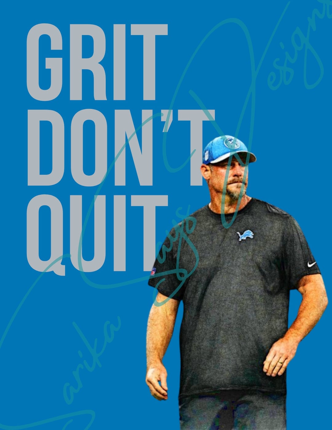Detroit Lions Instant Download - Grit Don't Quit With Dan Campbell ...