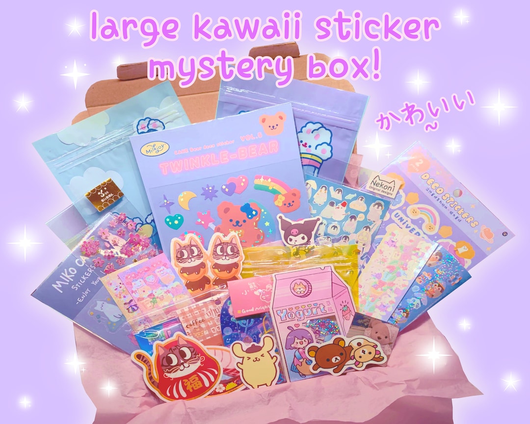 Large Kawaii Sticker Stationery Scrapbooking Surprise Box Stocking ...