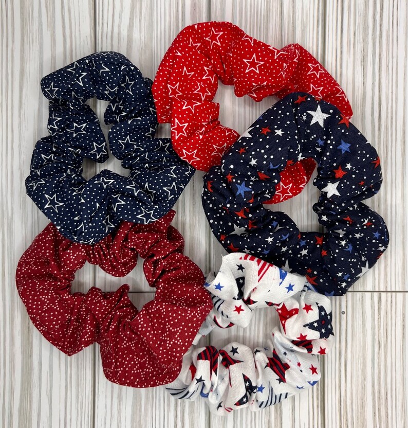 Fourth of July Independence Day Scrunchies - Etsy
