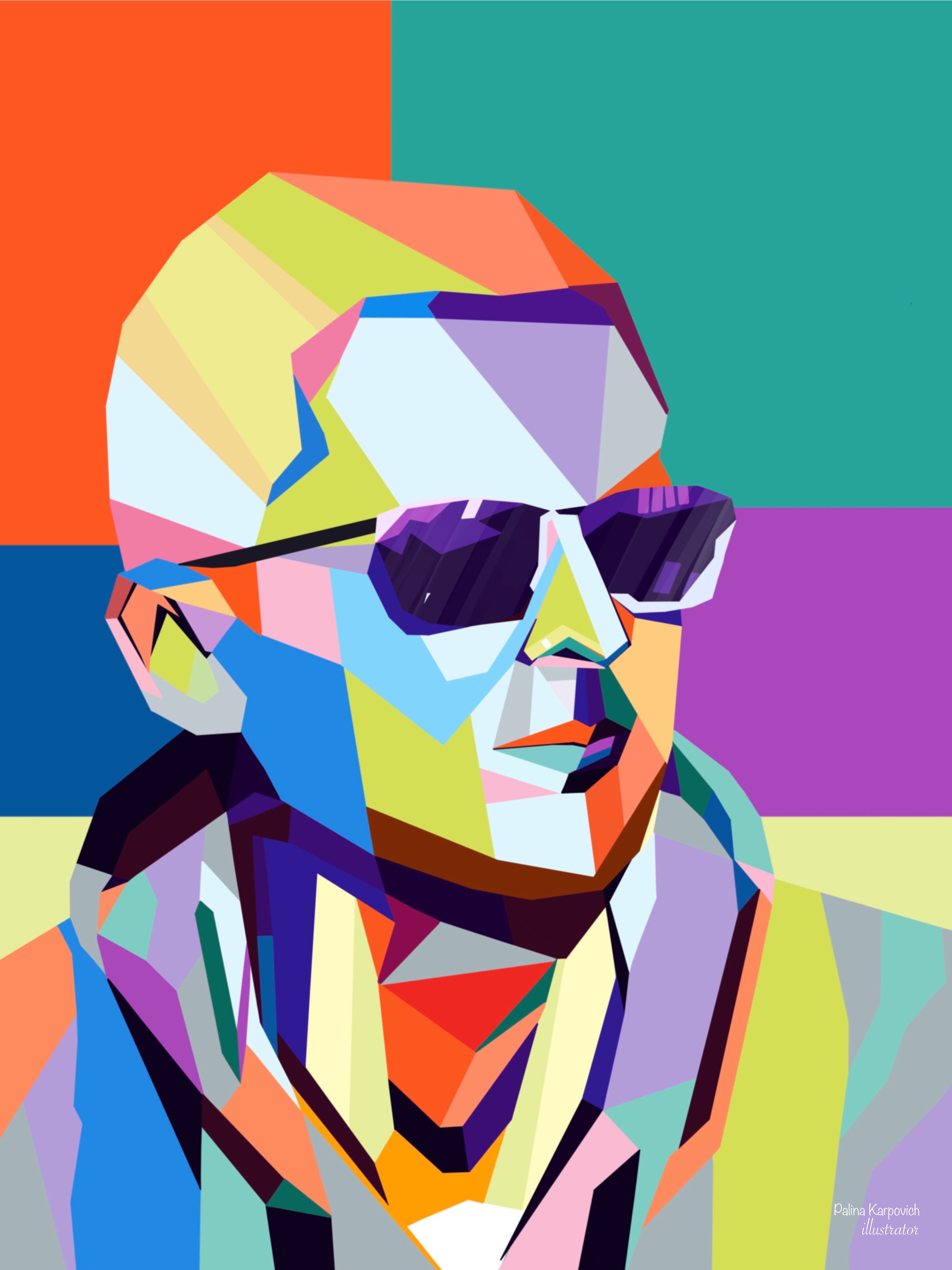 Custom Portrait, Custom Pop Art Portrait, Triangle Illustration ...